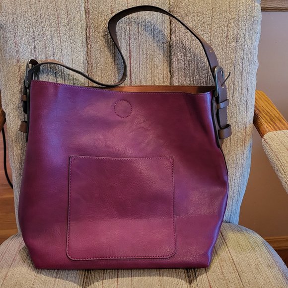 Joy Susan | Bags | New Joy Susan Burgundy Hobo Tote And A Crossbody Bag ...